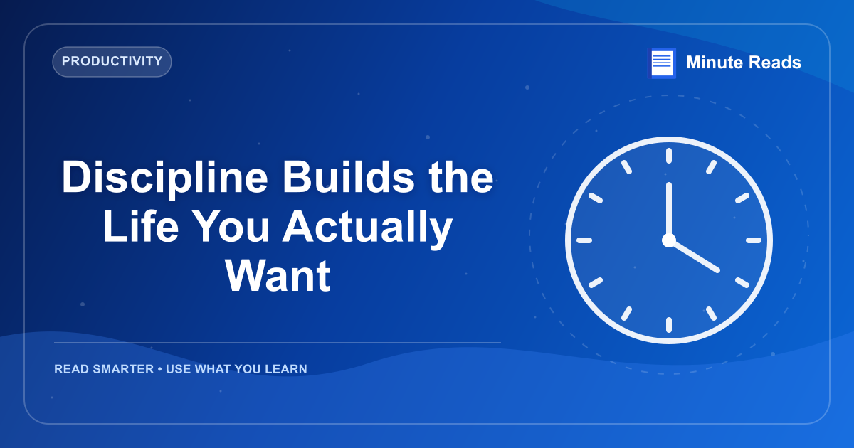 Discipline Builds the Life You Actually Want — MinuteReads blog thumbnail