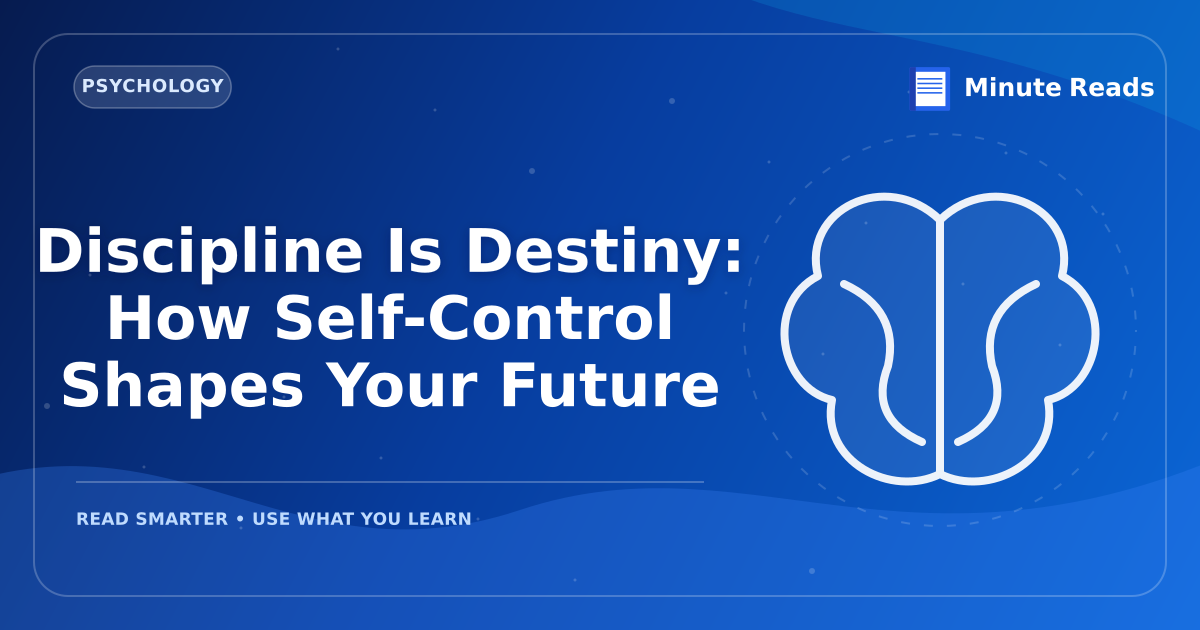 Discipline Is Destiny: How Self-Control Shapes Your Future — MinuteReads blog thumbnail