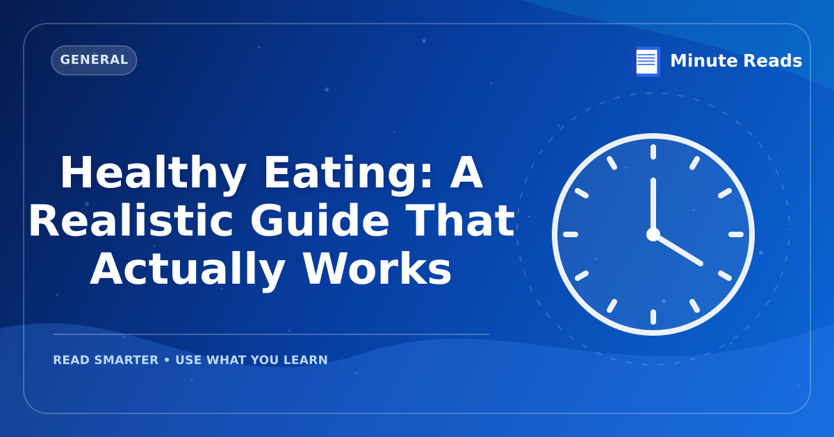 Healthy Eating: A Realistic Guide That Actually Works — MinuteReads blog thumbnail