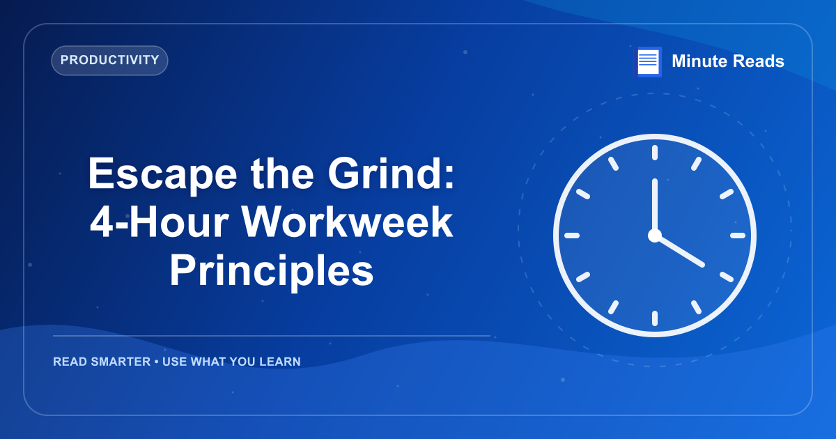 Escape the Grind: 4-Hour Workweek Principles — MinuteReads blog thumbnail