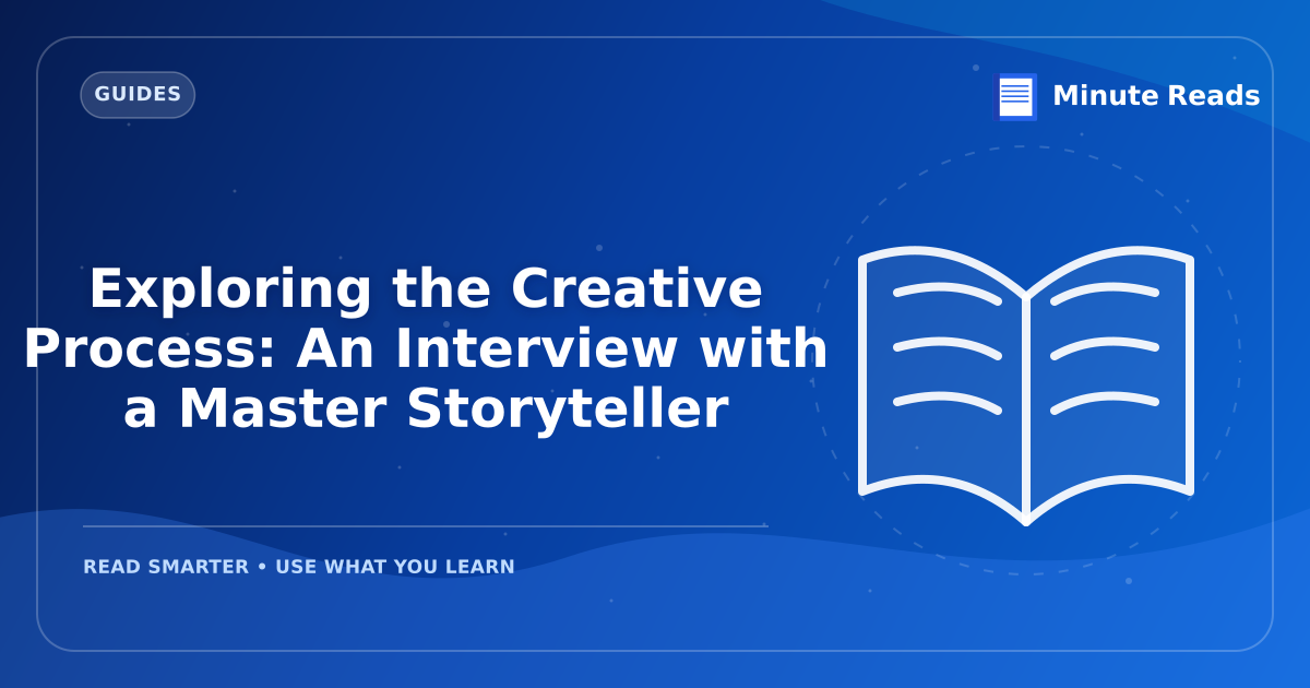 Exploring the Creative Process: An Interview with a Master Storyteller — MinuteReads blog thumbnail