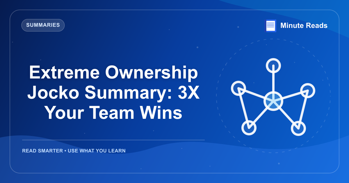 Extreme Ownership Jocko Summary: 3X Your Team Wins — MinuteReads blog thumbnail