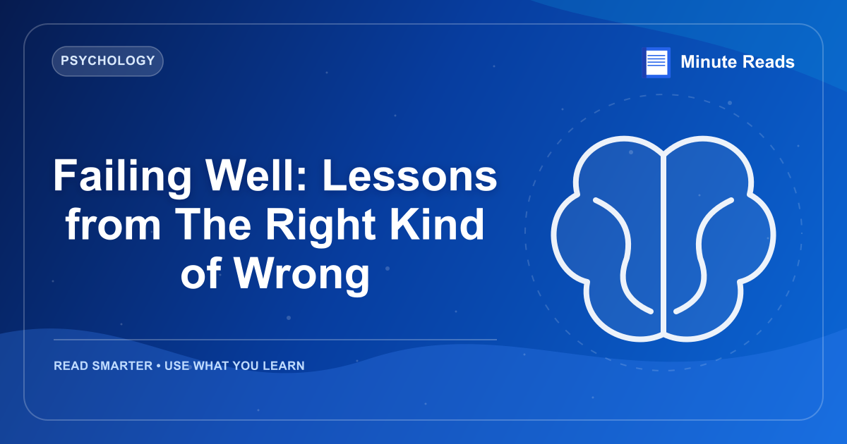 Failing Well: Lessons from The Right Kind of Wrong — MinuteReads blog thumbnail