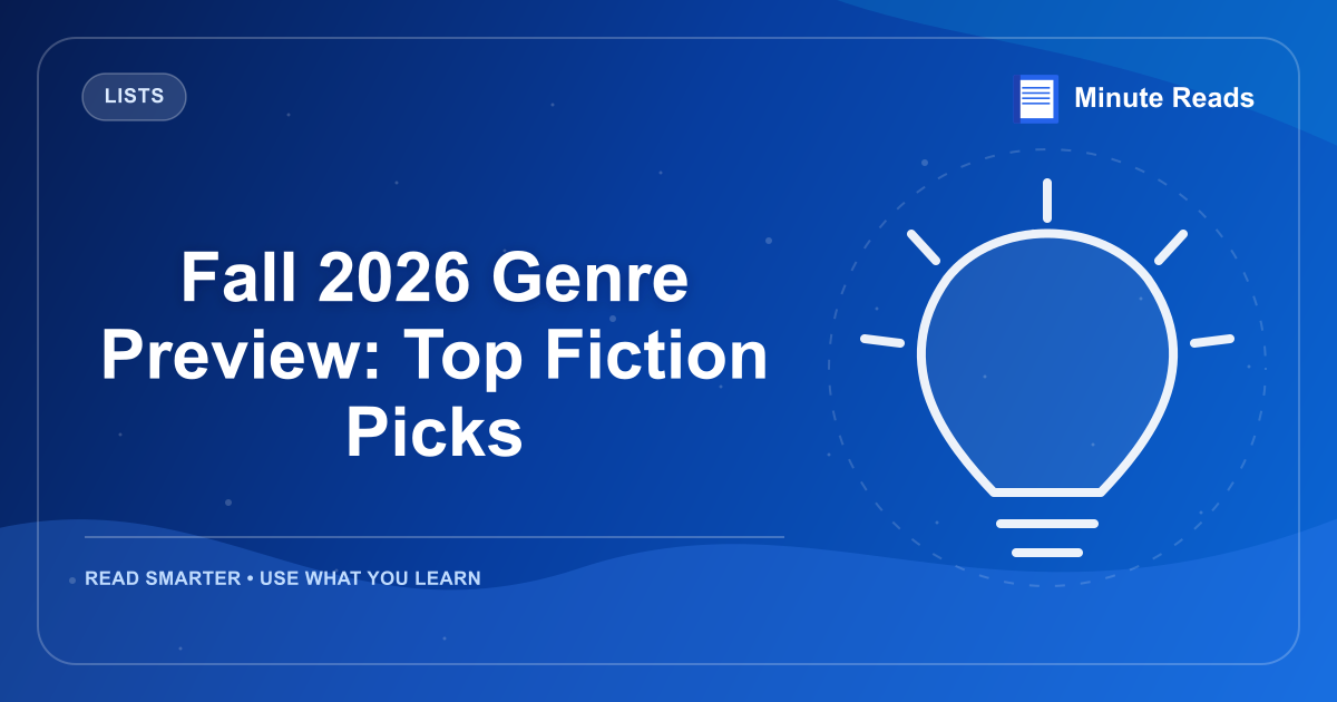 Fall 2026 Genre Preview: Top Fiction Picks — MinuteReads blog thumbnail