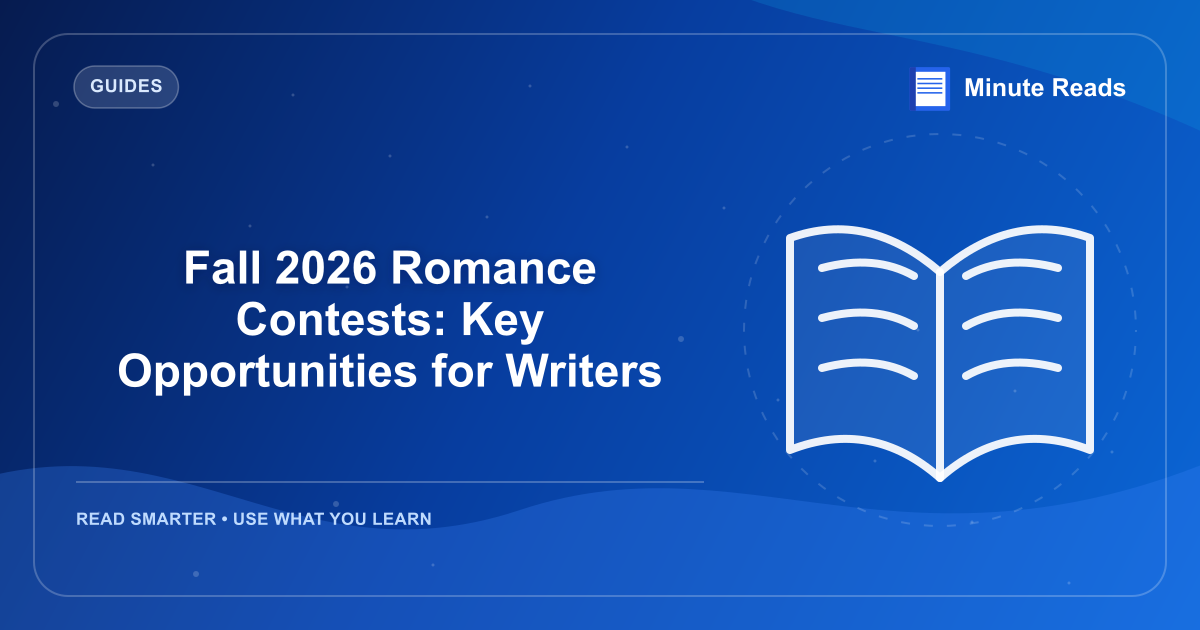 Fall 2026 Romance Contests: Key Opportunities for Writers — MinuteReads blog thumbnail