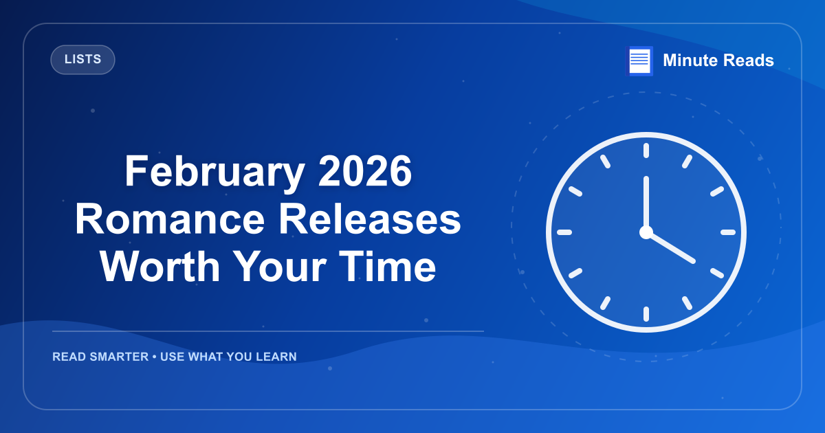 February 2026 Romance Releases Worth Your Time — MinuteReads blog thumbnail