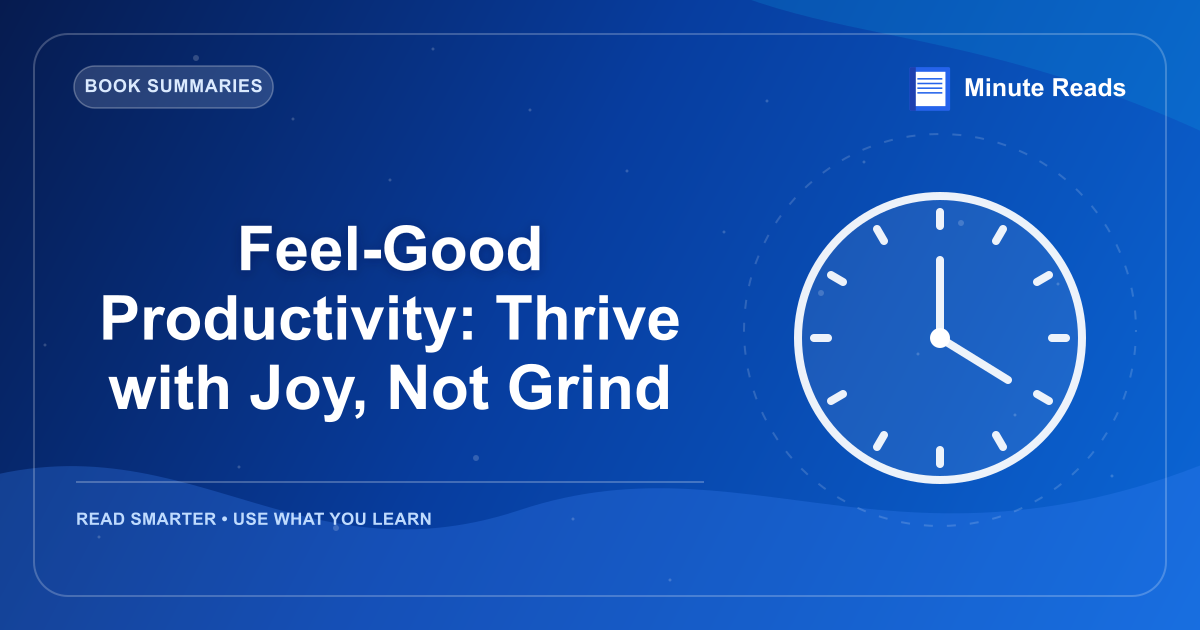 Feel-Good Productivity: Thrive with Joy, Not Grind — MinuteReads blog thumbnail