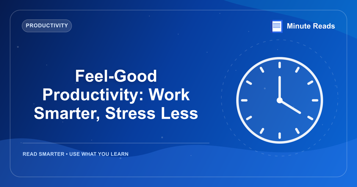 Feel-Good Productivity: Work Smarter, Stress Less — MinuteReads blog thumbnail