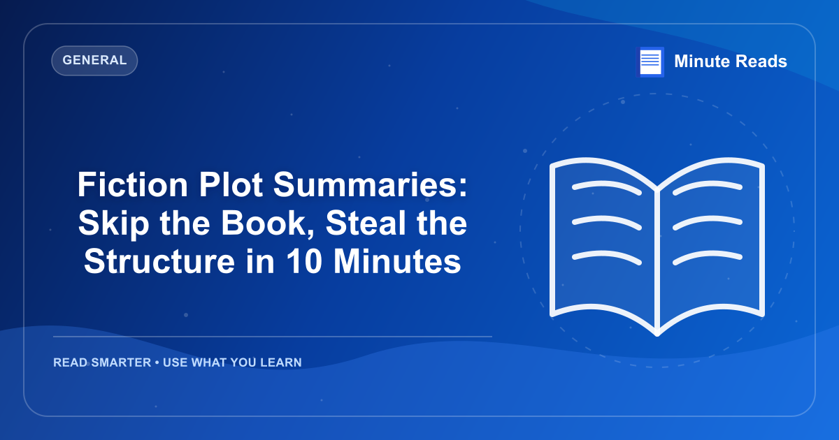 Fiction Plot Summaries: Skip the Book, Steal the Structure in 10 Minutes — MinuteReads blog thumbnail