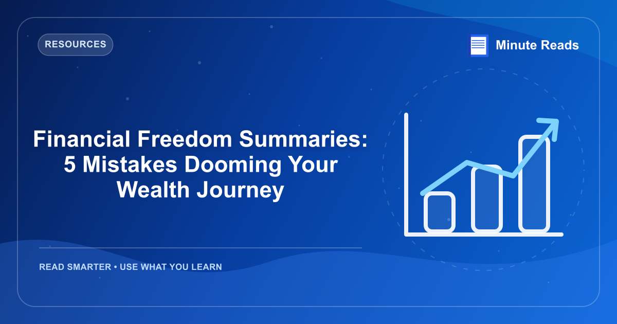 Financial Freedom Summaries: 5 Mistakes Dooming Your Wealth Journey — MinuteReads blog thumbnail