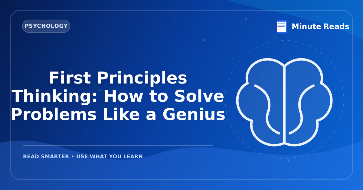 First Principles Thinking: How to Solve Problems Like a Genius — MinuteReads blog thumbnail