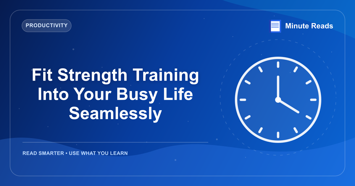 Fit Strength Training Into Your Busy Life Seamlessly — MinuteReads blog thumbnail