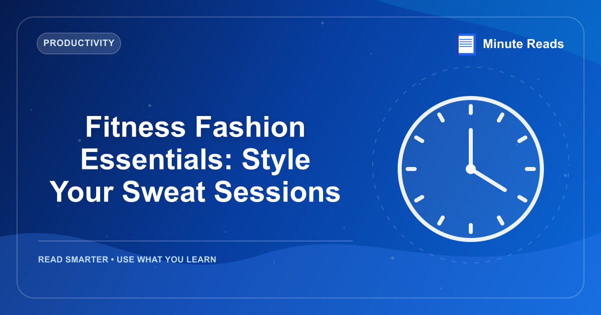Fitness Fashion Essentials: Style Your Sweat Sessions — MinuteReads blog thumbnail