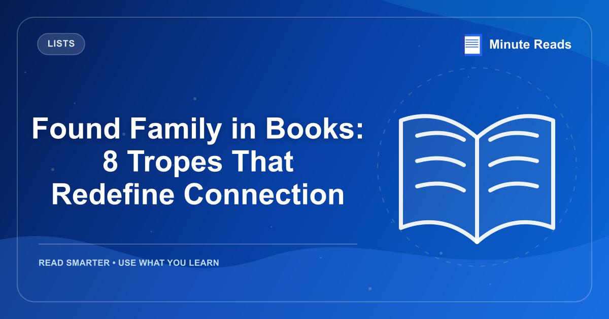 Found Family in Books: 8 Tropes That Redefine Connection — MinuteReads blog thumbnail