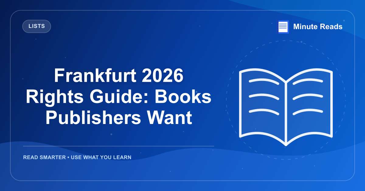 Frankfurt 2026 Rights Guide: Books Publishers Want — MinuteReads blog thumbnail
