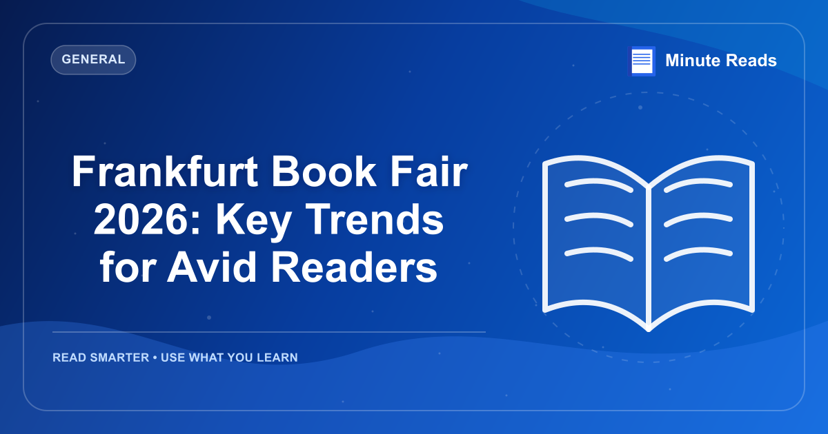 Frankfurt Book Fair 2026: Key Trends for Avid Readers — MinuteReads blog thumbnail