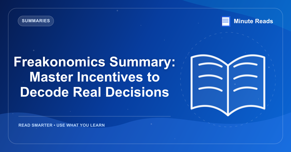 Freakonomics Summary: Master Incentives to Decode Real Decisions — MinuteReads blog thumbnail