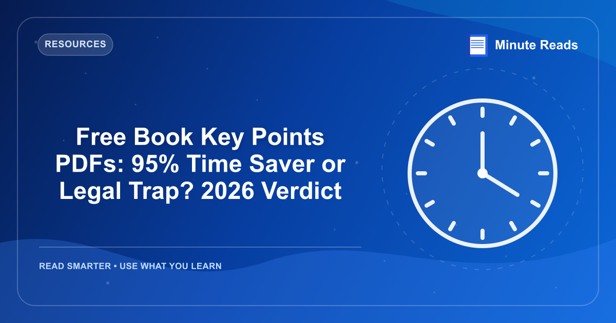 Free Book Key Points PDFs: 95% Time Saver or Legal Trap? 2026 Verdict — MinuteReads blog thumbnail