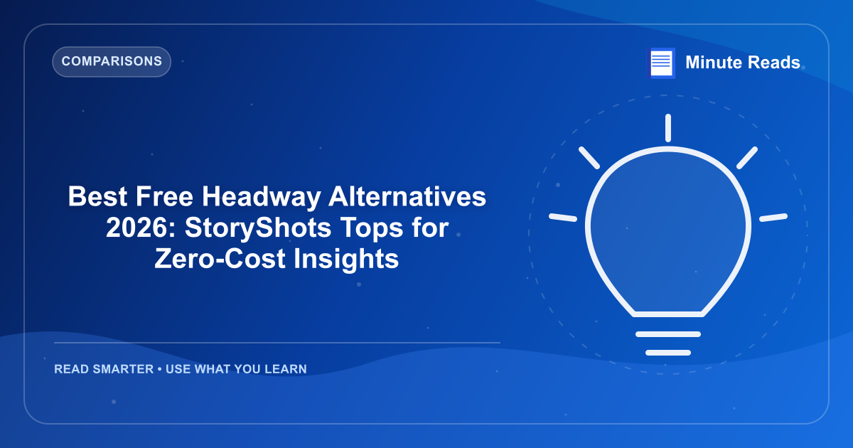Best Free Headway Alternatives 2026: StoryShots Tops for Zero-Cost Insights — MinuteReads blog thumbnail