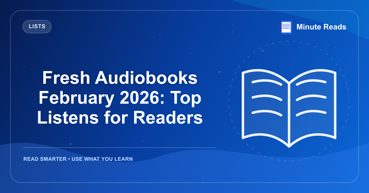 Fresh Audiobooks February 2026: Top Listens for Readers — MinuteReads blog thumbnail