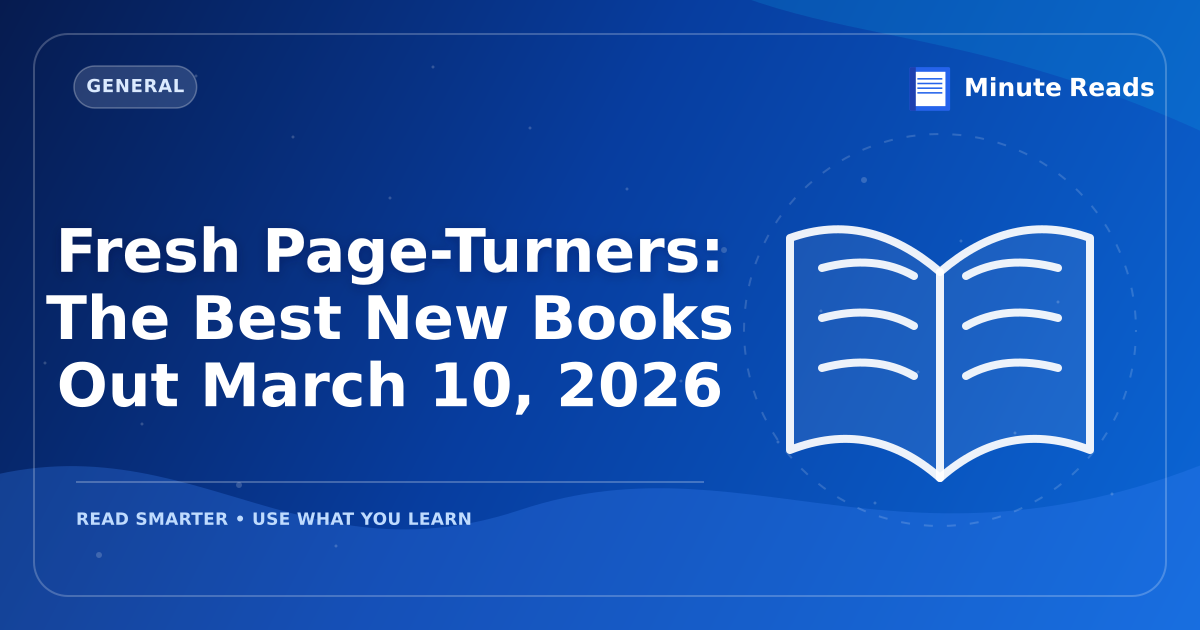 Fresh Page-Turners: The Best New Books Out March 10, 2027 — MinuteReads blog thumbnail