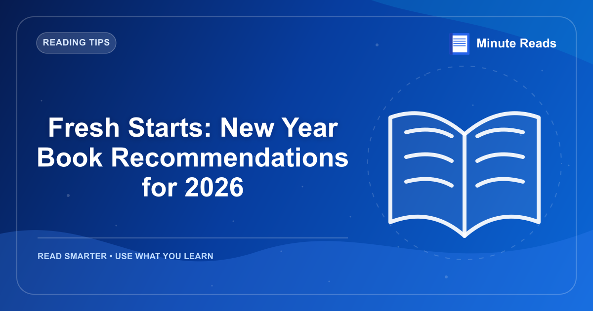 Fresh Starts: New Year Book Recommendations for 2026 — MinuteReads blog thumbnail