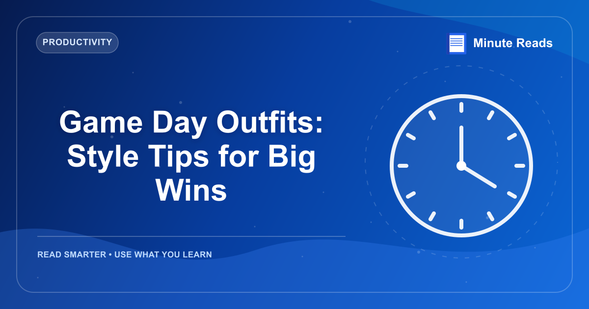 Game Day Outfits: Style Tips for Big Wins — MinuteReads blog thumbnail
