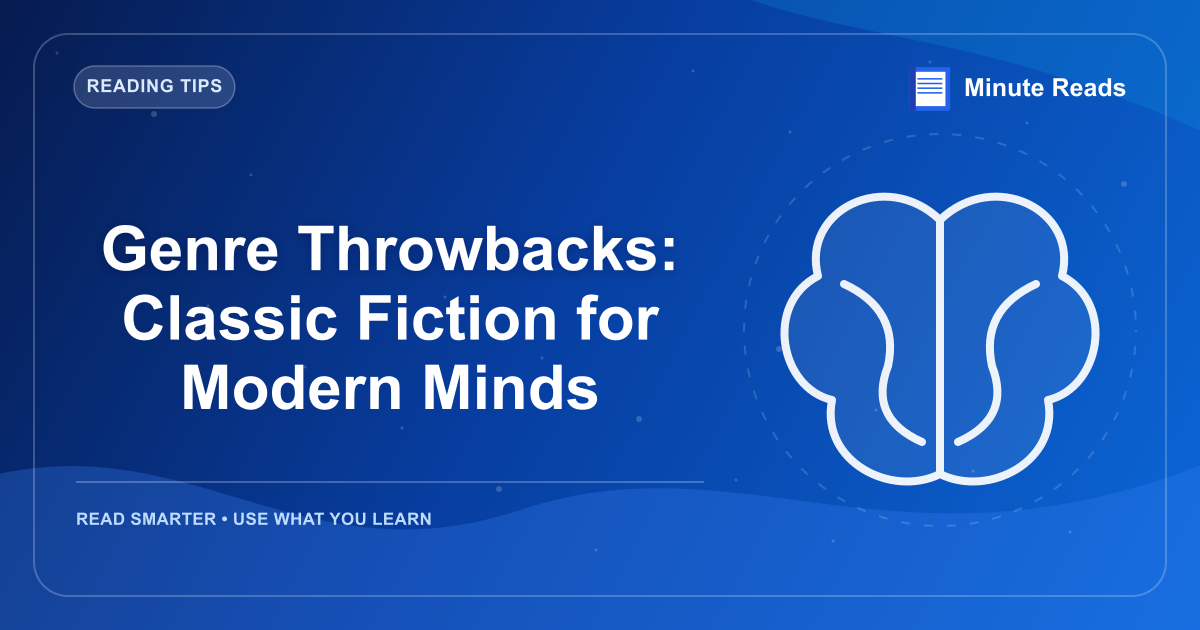 Genre Throwbacks: Classic Fiction for Modern Minds — MinuteReads blog thumbnail