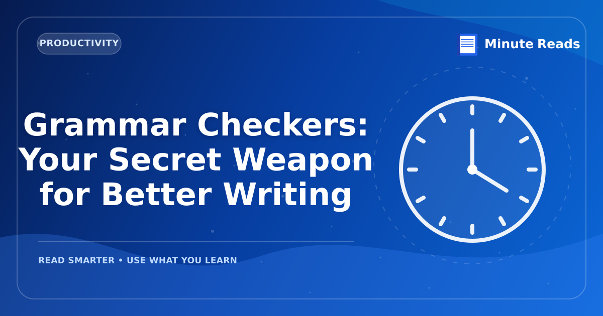Grammar Checkers: Your Secret Weapon for Better Writing — MinuteReads blog thumbnail