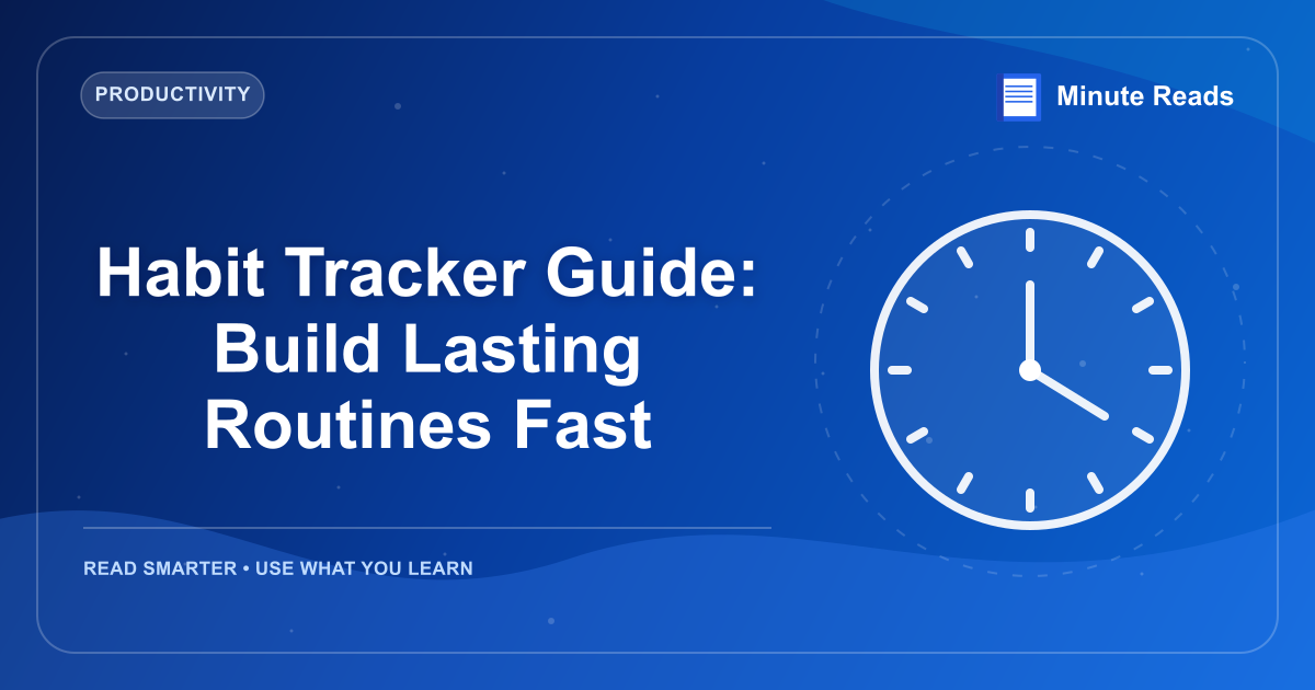 Habit Tracker Guide: Build Lasting Routines Fast — MinuteReads blog thumbnail