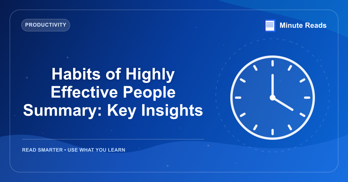Habits of Highly Effective People Summary: Key Insights — MinuteReads blog thumbnail