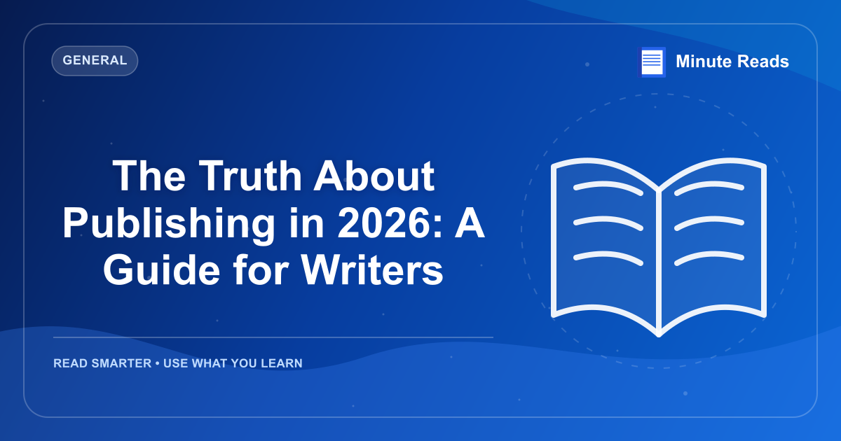The Truth About Publishing in 2026: A Guide for Writers — MinuteReads blog thumbnail