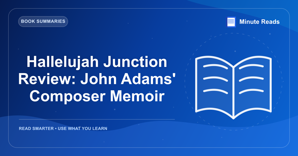 Hallelujah Junction Review: John Adams' Composer Memoir — MinuteReads blog thumbnail