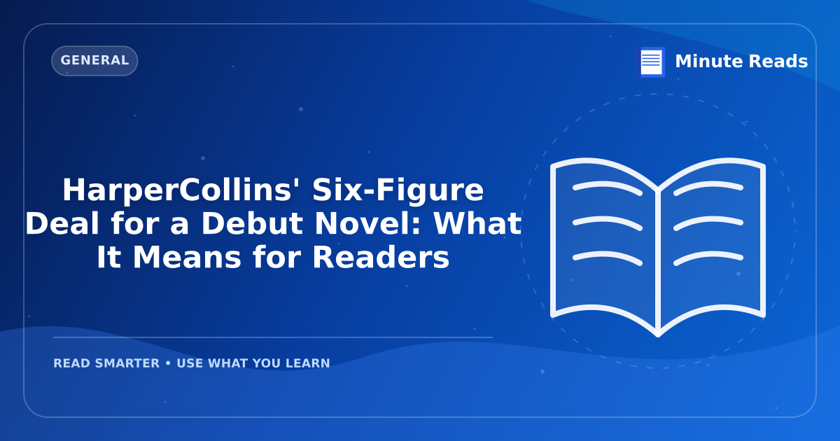 HarperCollins' Six-Figure Deal for a Debut Novel: What It Means for Readers — MinuteReads blog thumbnail