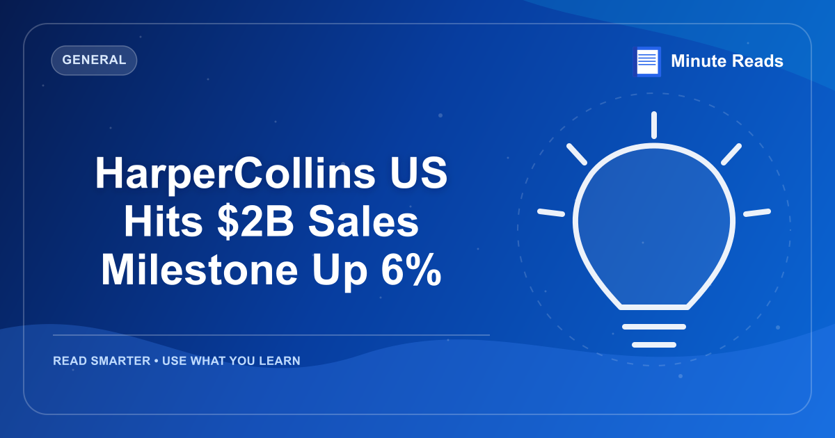 HarperCollins US Hits $2B Sales Milestone Up 6% — MinuteReads blog thumbnail