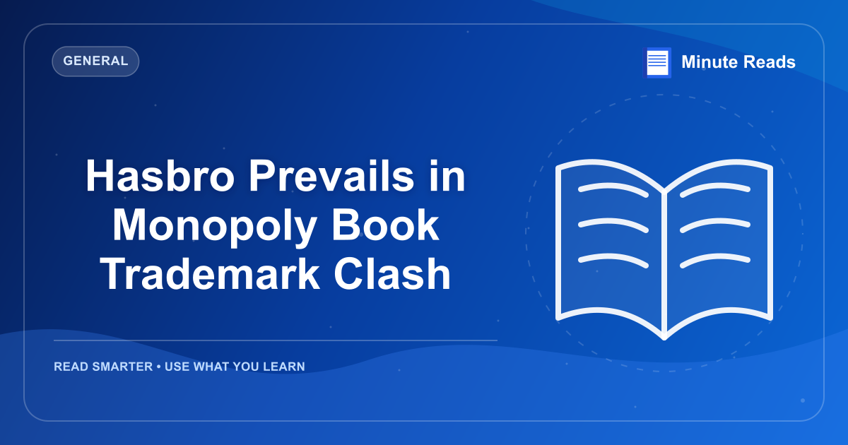 Hasbro Prevails in Monopoly Book Trademark Clash — MinuteReads blog thumbnail
