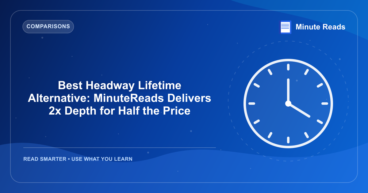 Best Headway Lifetime Alternative: MinuteReads Delivers 2x Depth for Half the Price — MinuteReads blog thumbnail