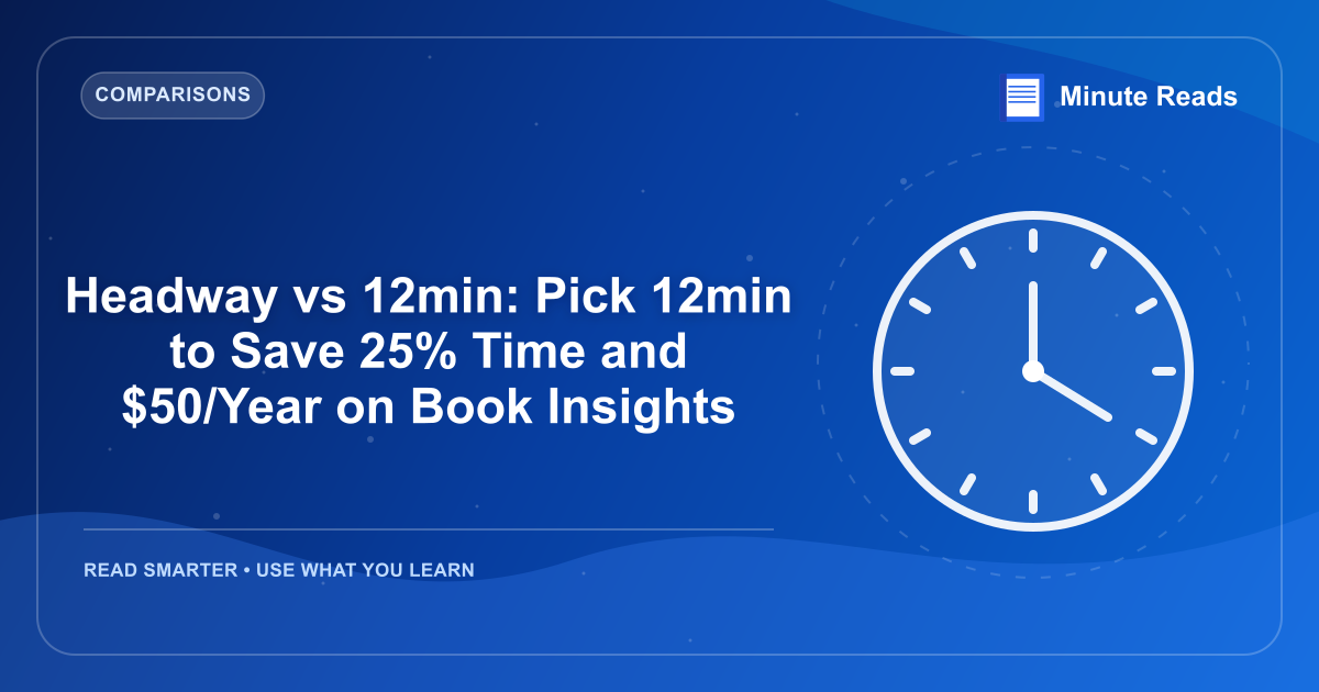 Headway vs 12min: Pick 12min to Save 25% Time and $50/Year on Book Insights — MinuteReads blog thumbnail