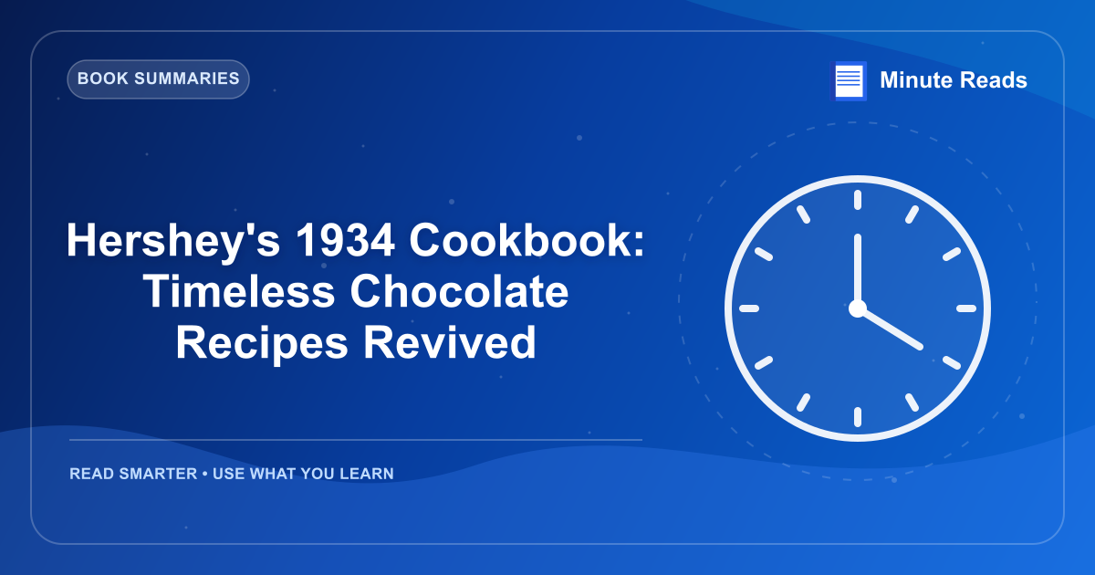 Hershey's 1934 Cookbook: Timeless Chocolate Recipes Revived — MinuteReads blog thumbnail