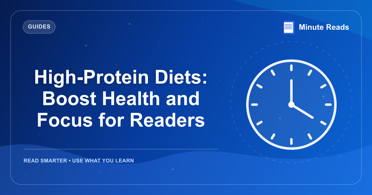 High-Protein Diets: Boost Health and Focus for Readers — MinuteReads blog thumbnail