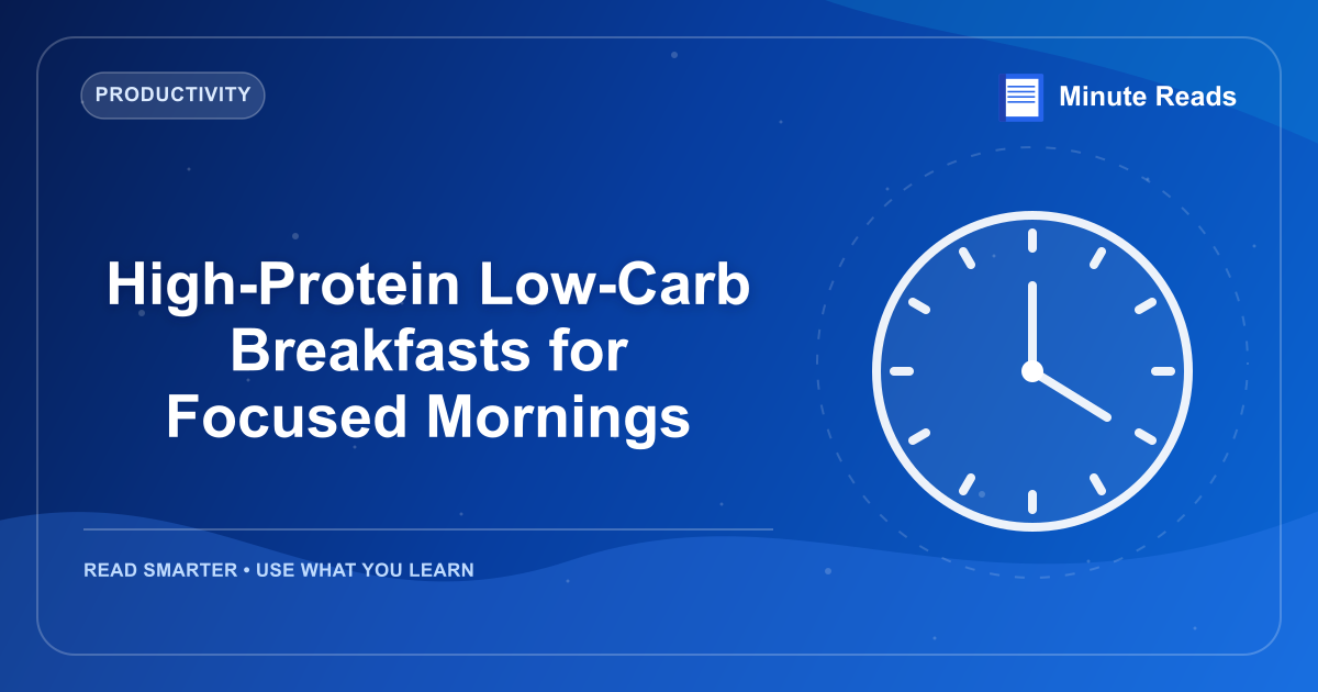 High-Protein Low-Carb Breakfasts for Focused Mornings — MinuteReads blog thumbnail