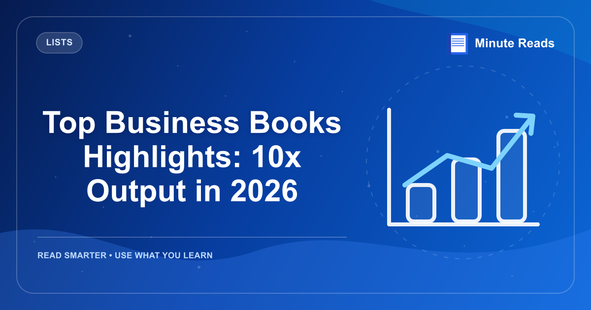 Top Business Books Highlights: 10x Output in 2026 — MinuteReads blog thumbnail