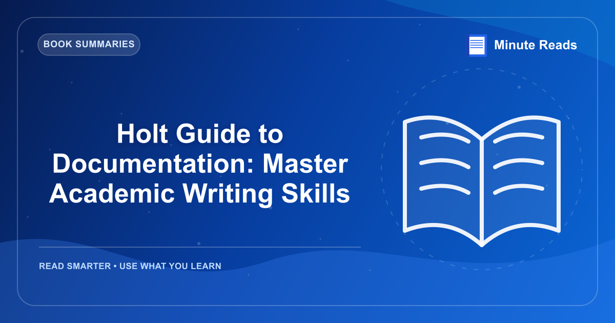 Holt Guide to Documentation: Master Academic Writing Skills — MinuteReads blog thumbnail