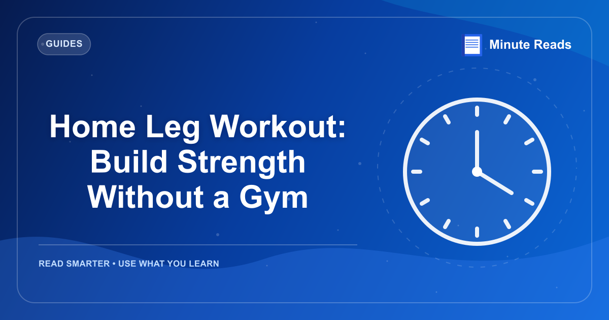 Home Leg Workout: Build Strength Without a Gym — MinuteReads blog thumbnail
