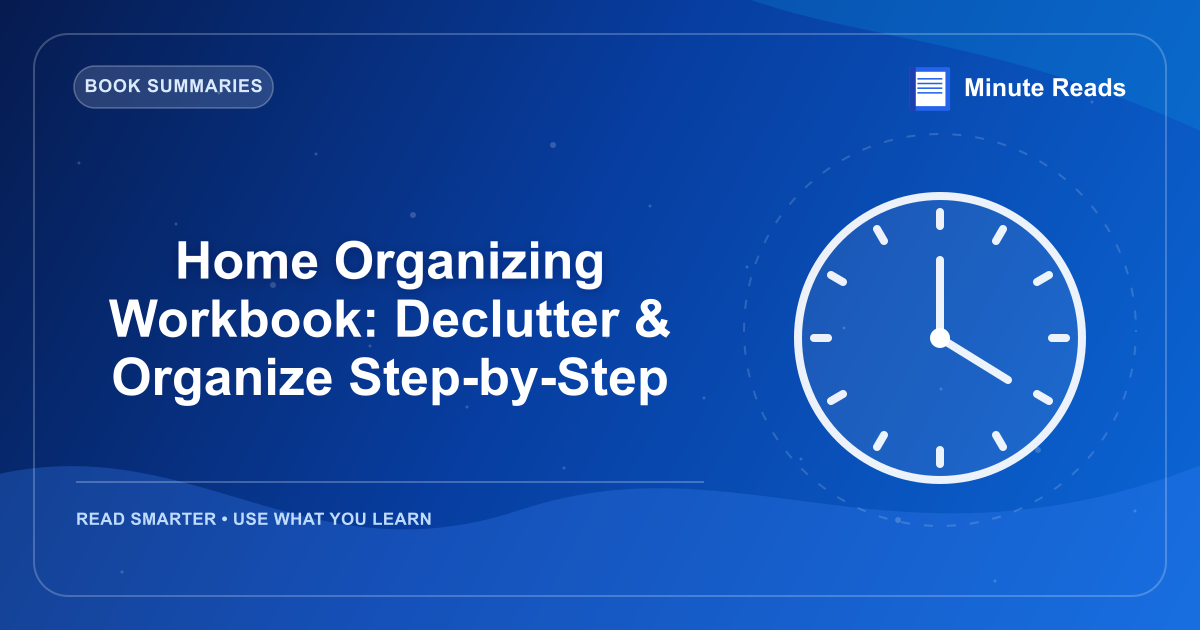 Home Organizing Workbook: Declutter & Organize Step-by-Step — MinuteReads blog thumbnail