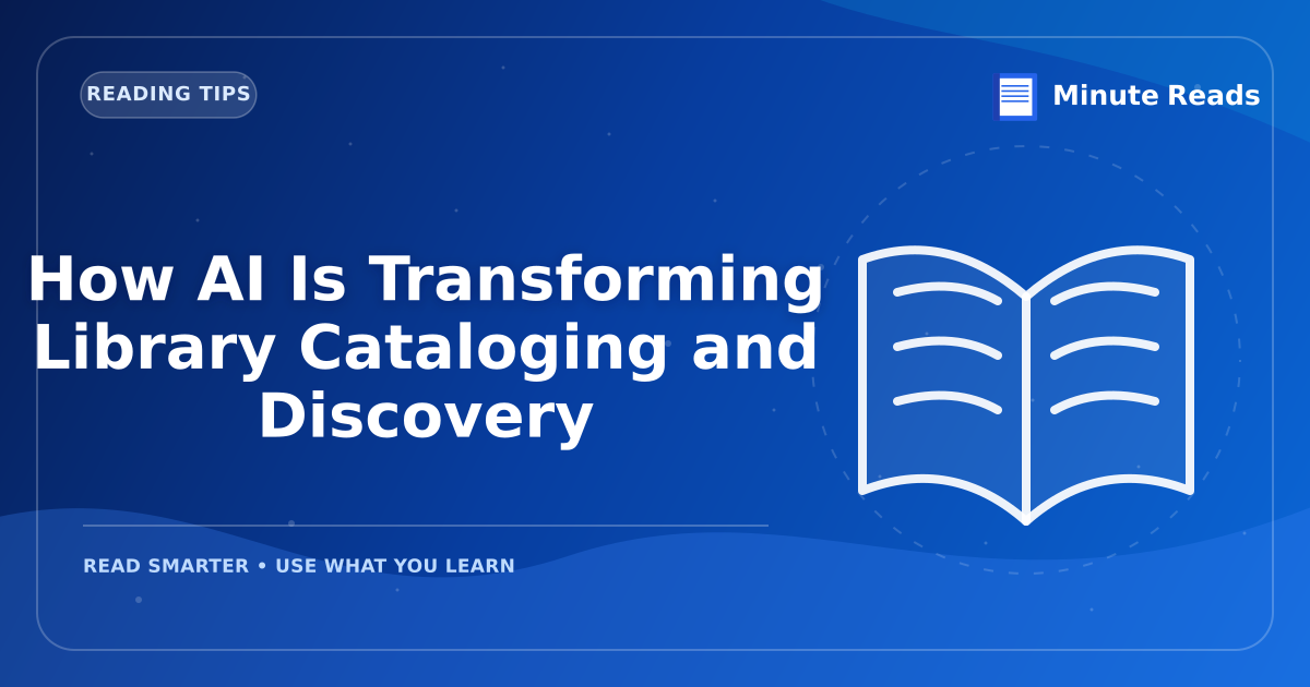 How AI Is Transforming Library Cataloging and Discovery — MinuteReads blog thumbnail