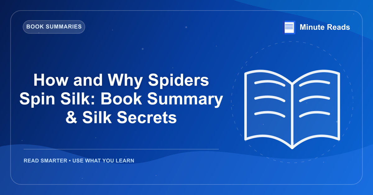 How and Why Spiders Spin Silk: Book Summary & Silk Secrets — MinuteReads blog thumbnail
