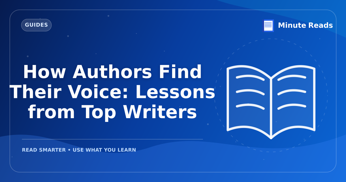 How Authors Find Their Voice: Lessons from Top Writers — MinuteReads blog thumbnail