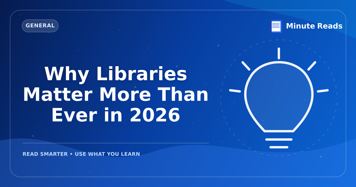 Why Libraries Matter More Than Ever in 2026 — MinuteReads blog thumbnail