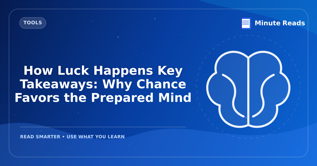 How Luck Happens Key Takeaways: Why Chance Favors the Prepared Mind — MinuteReads blog thumbnail